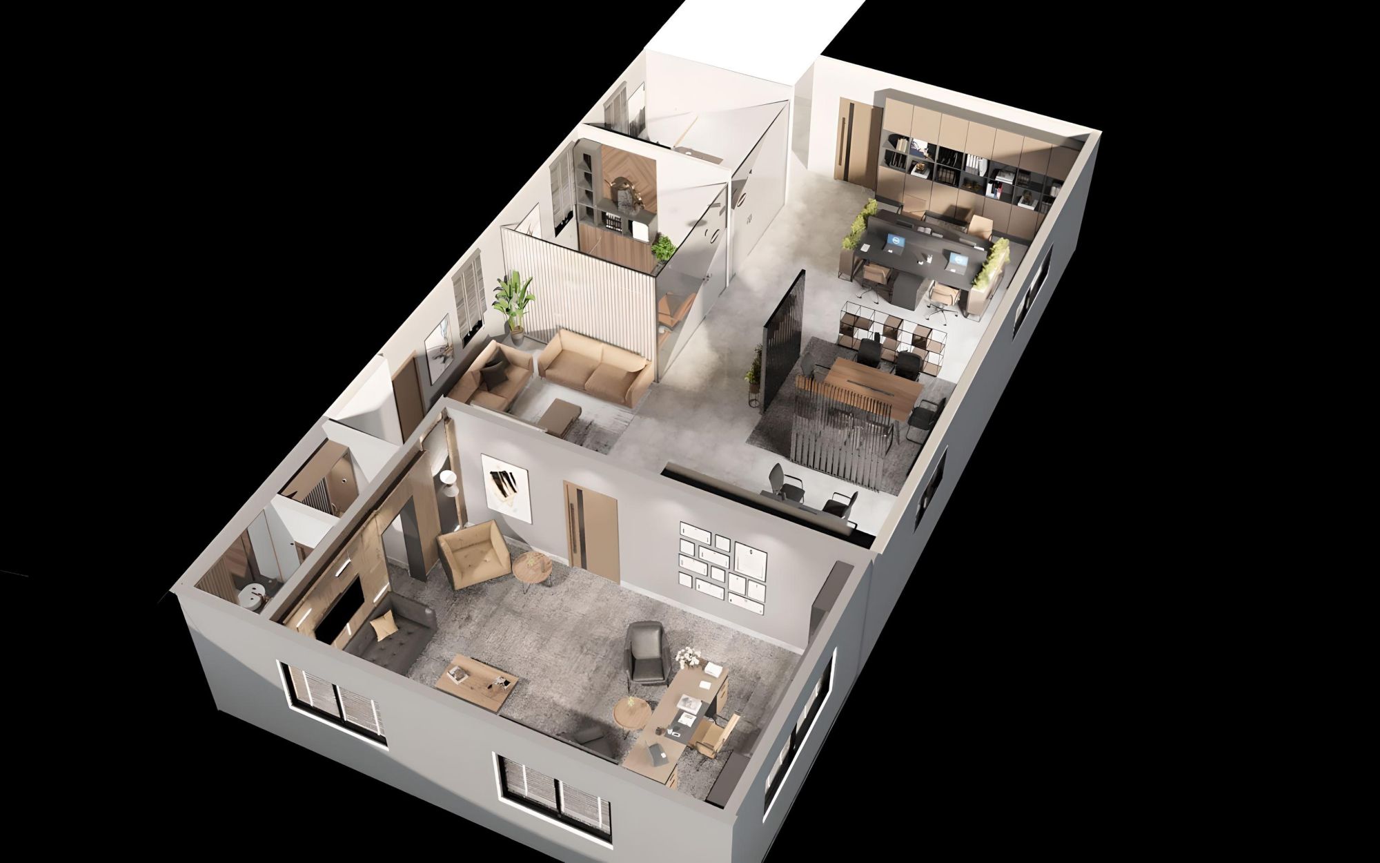 Industrial Office Design| Amany Salah for interiors and more